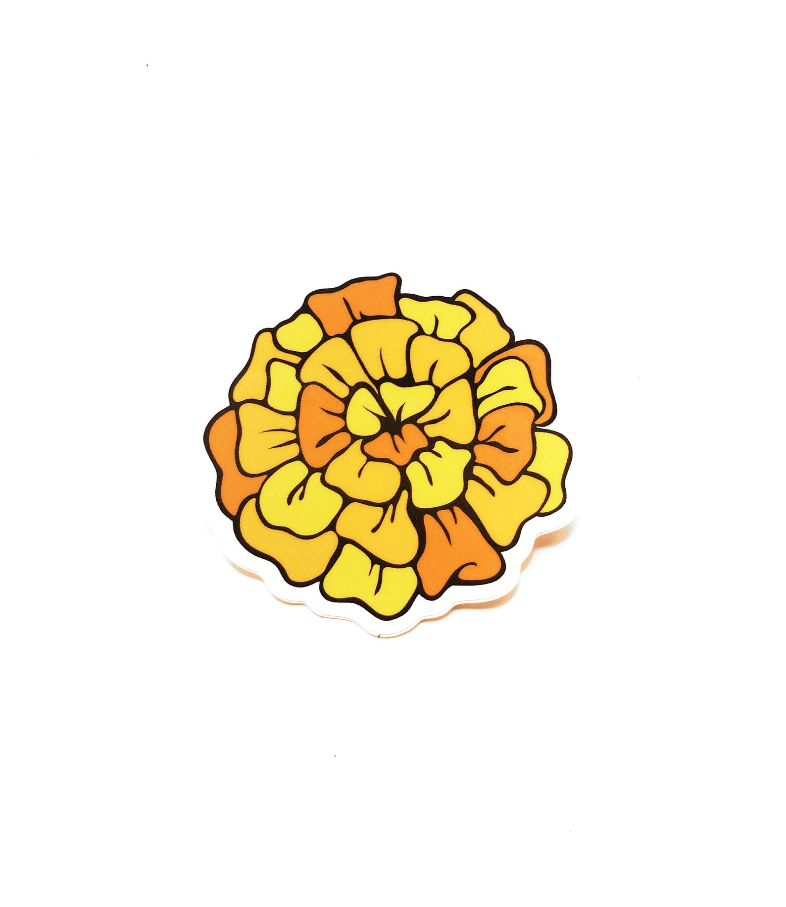 MARIGOLDS, Flower Vinyl Sticker - Etsy