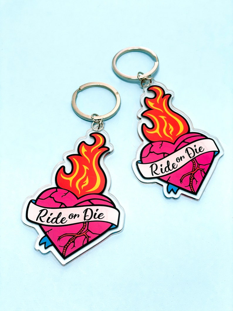 RIDE OR DIE Acrylic Keychain - Etsy