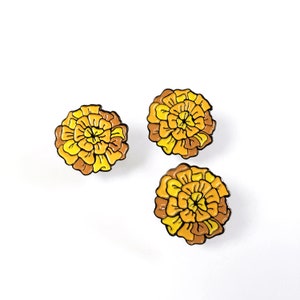 MARIGOLDS, 3 PACK Cute Enamel Pin Set - Etsy