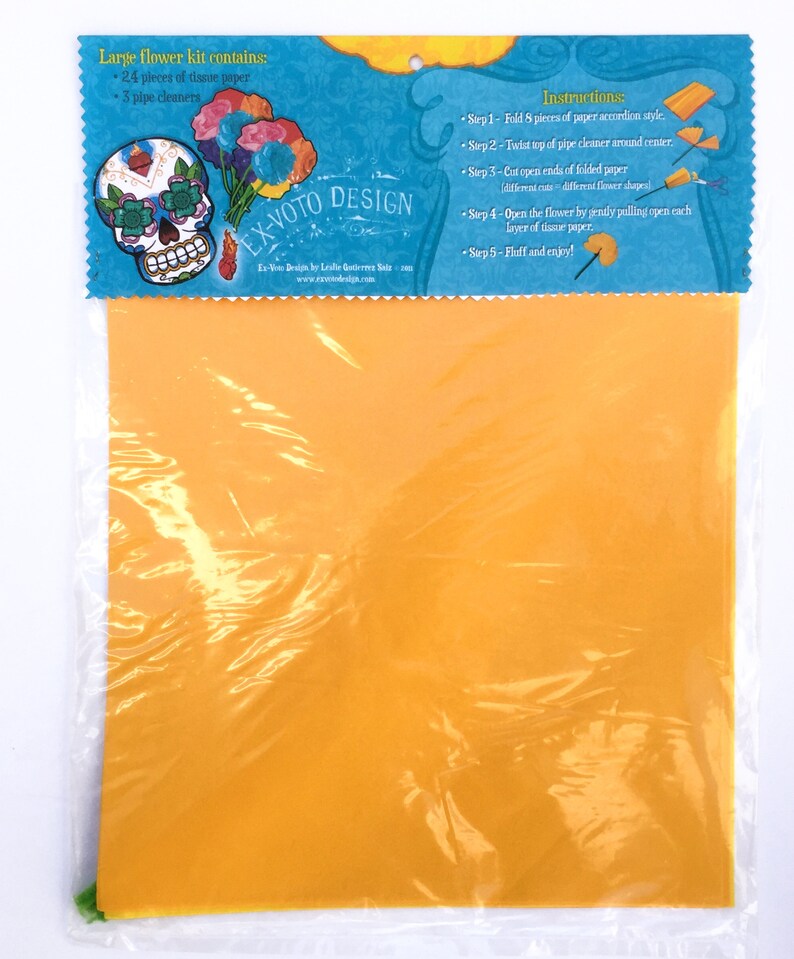 PAPER FLOWER Kit Small Tissue Paper Flowers DIY Kids Kit | Etsy