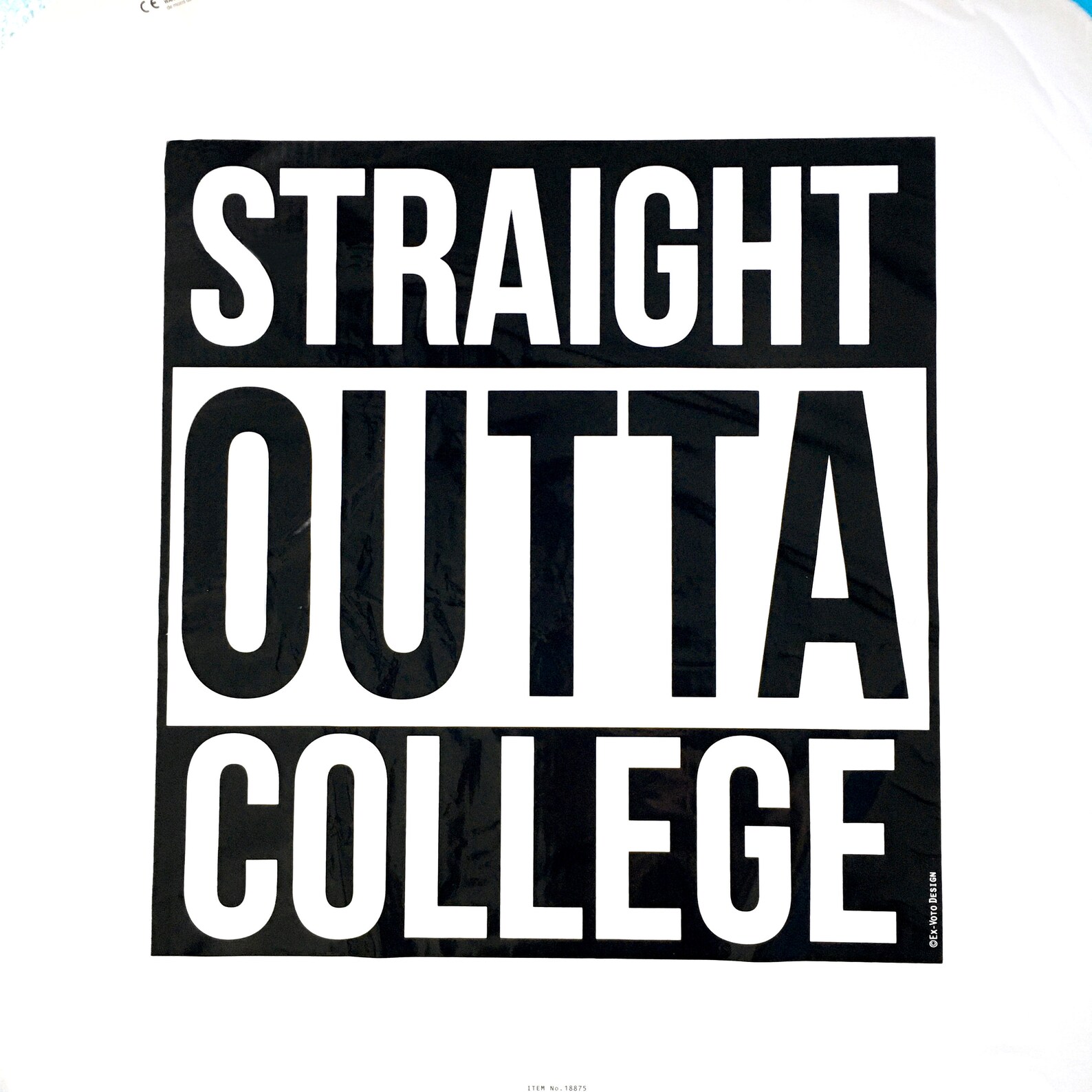 STRAIGHT OUTTA COLLEGE Graduation Balloons | Etsy