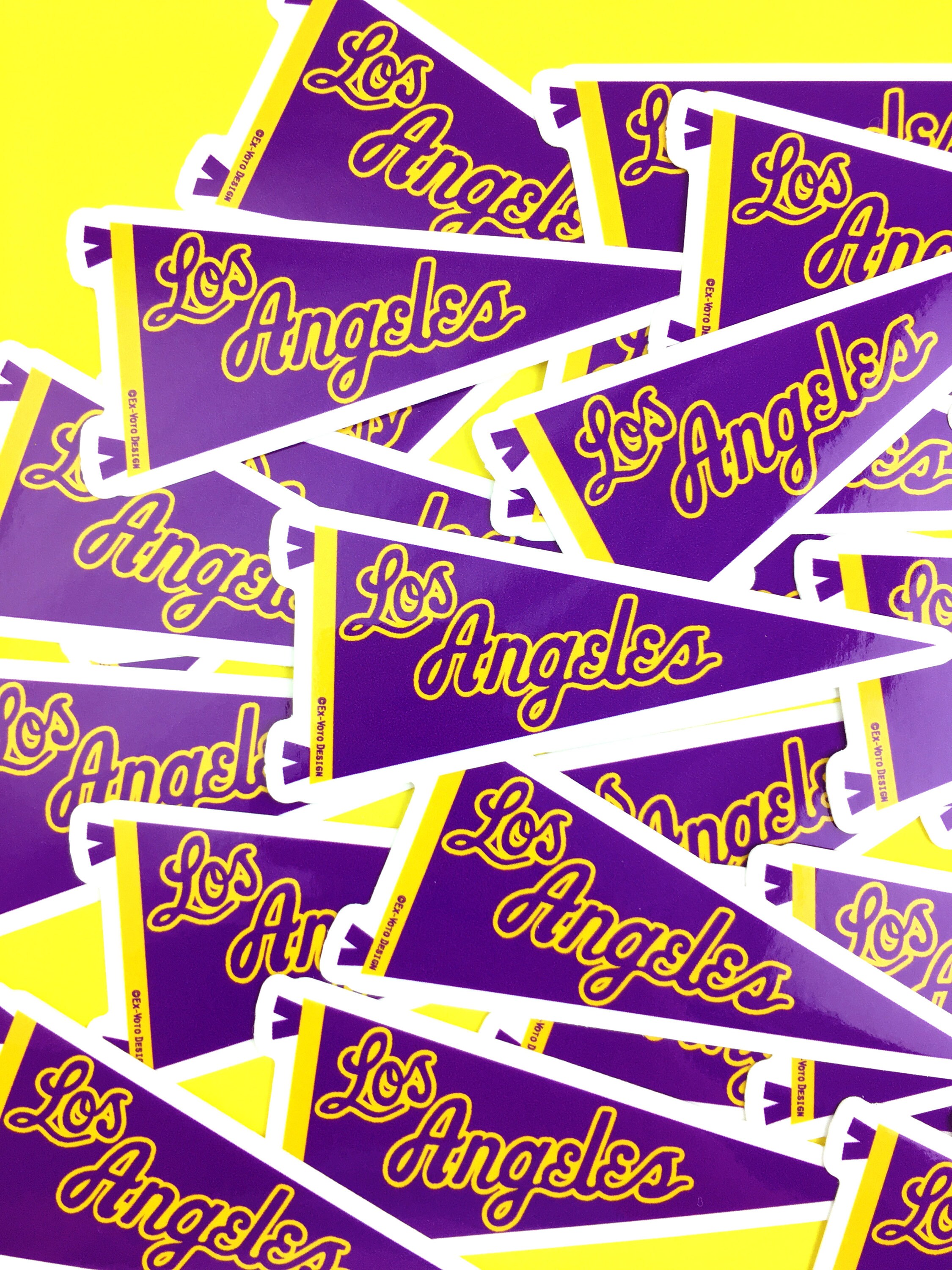 LA Lakers Laptop Stickers Pack 5 PACK | Etsy