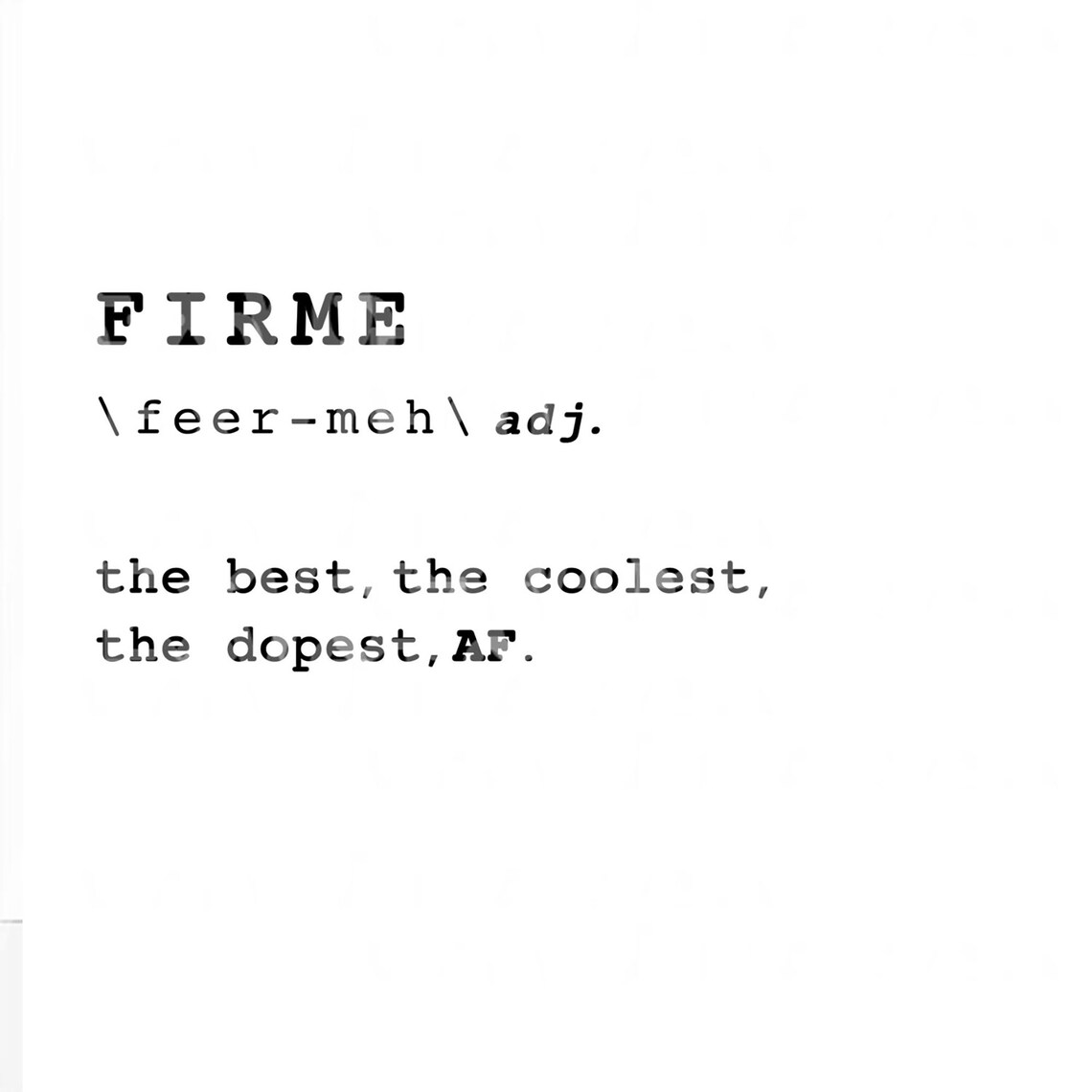 FIRME Word Definition Instant Download & Print Wall Art - Etsy