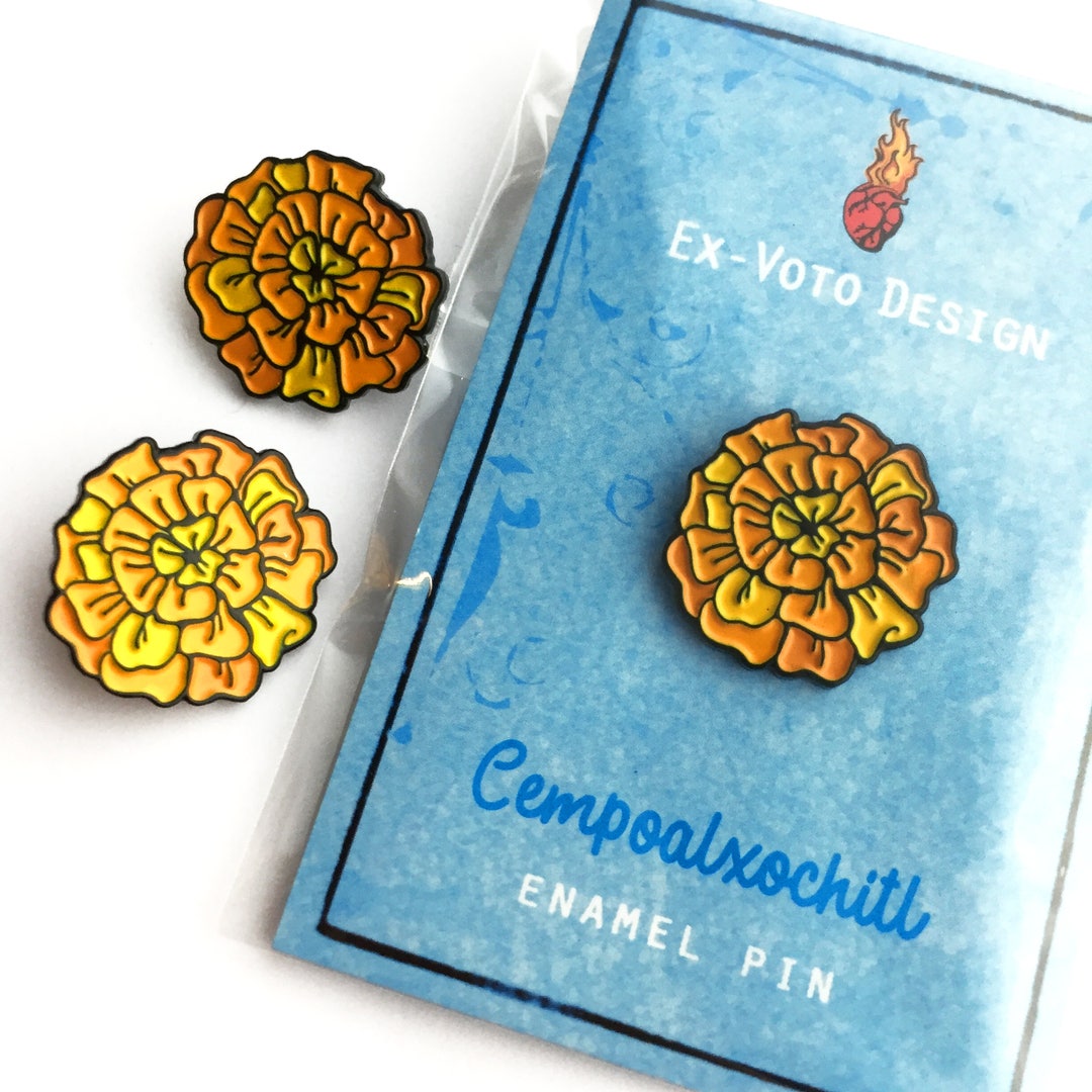 MARIGOLDS, 3 PACK Cute Enamel Pin Set - Etsy