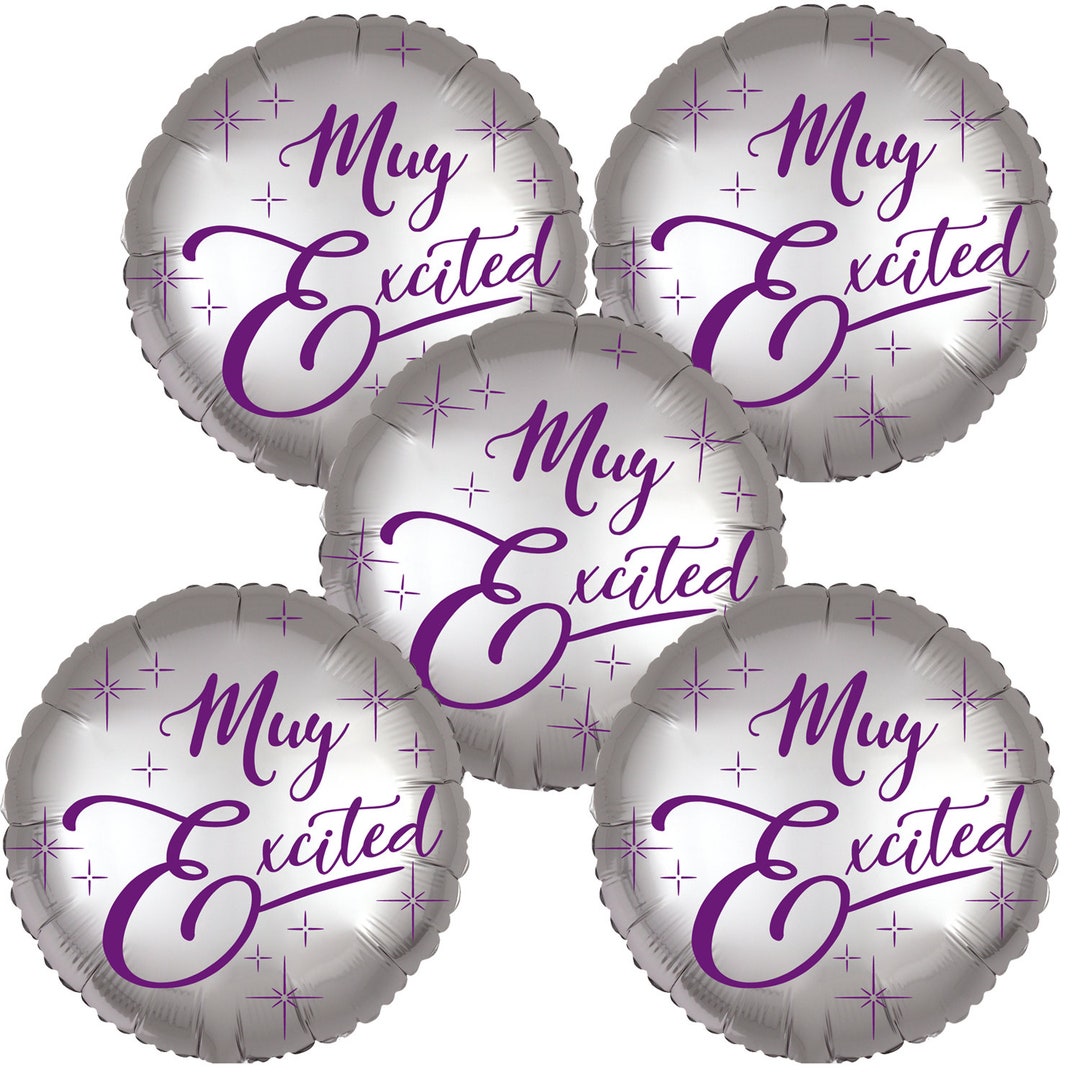 MUY EXCITED Balloons (silver 5 Pack BUNDLE), Selena Quintanilla Party ...