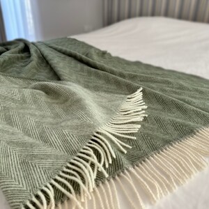 Natural Sheep Wool Sage Green Color Monochrome Textured Geometric Warm ...