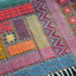 Aztec Style Merino Wool Colorful Plaid Blanket Throw High Quality Wool ...