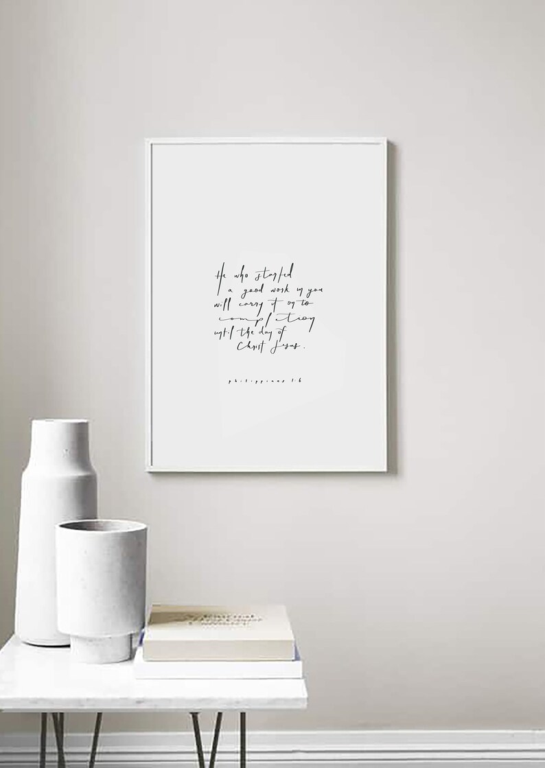 Philippians 1:6 He Who Began a Good Work in You Printable - Etsy UK