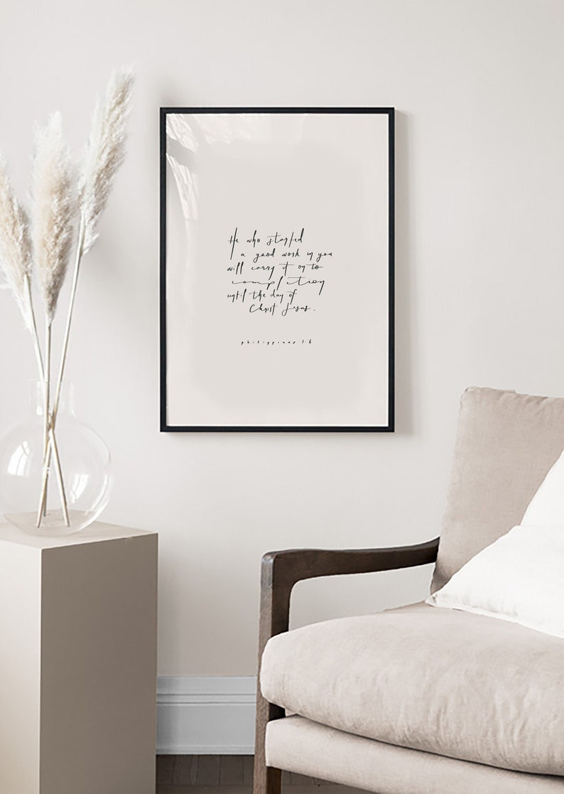 Philippians 1:6 He Who Began a Good Work in You | Printable Scripture ...