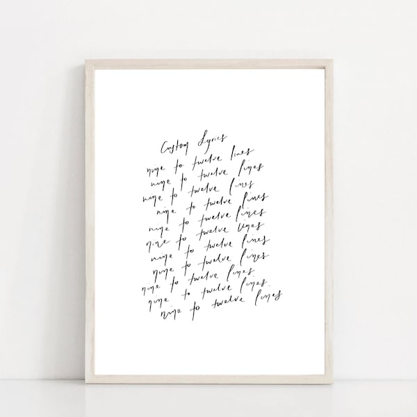 Lettering Lyrics - Etsy