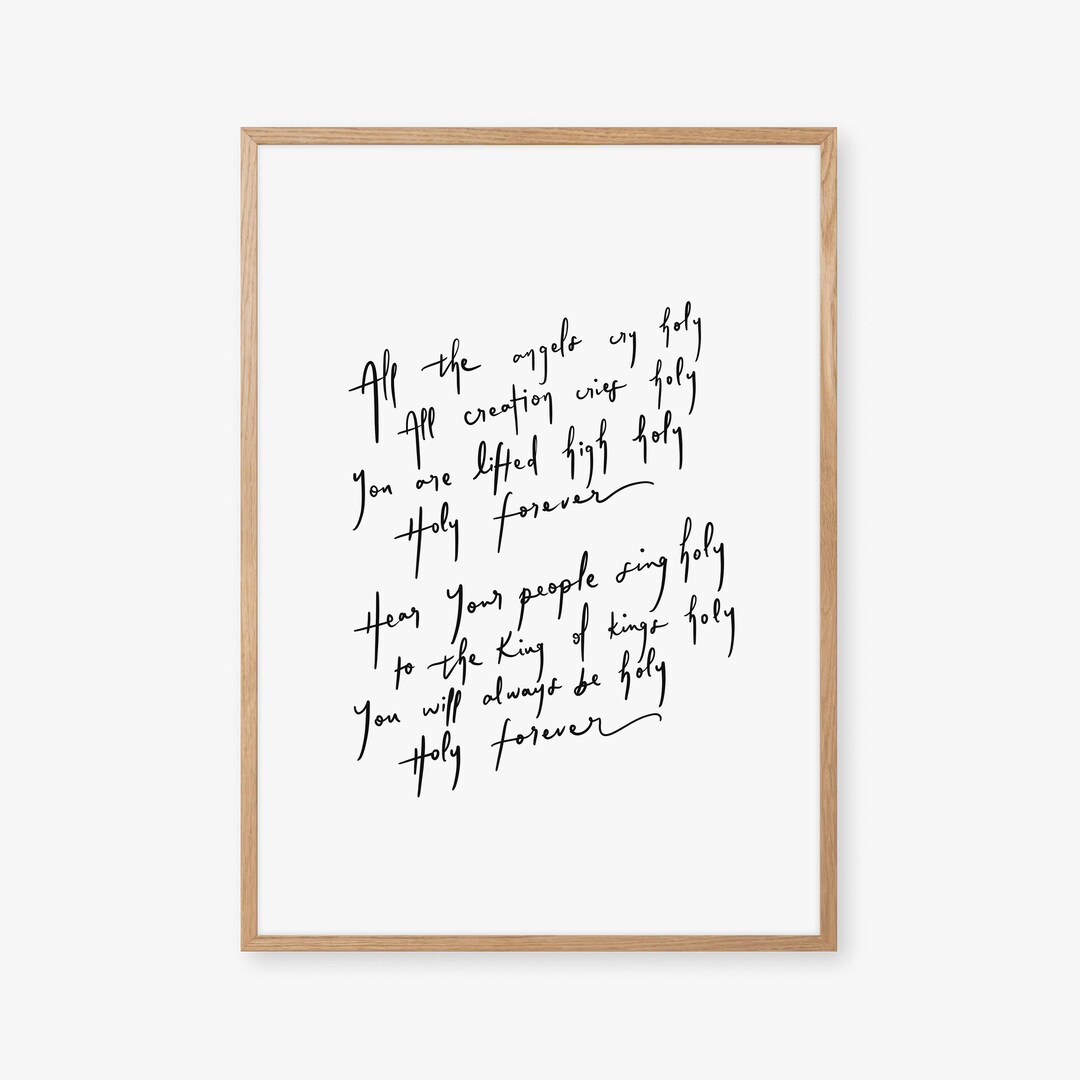 Holy Forever | Printable Song Lyrics Wall Art Christian Poster Worship ...