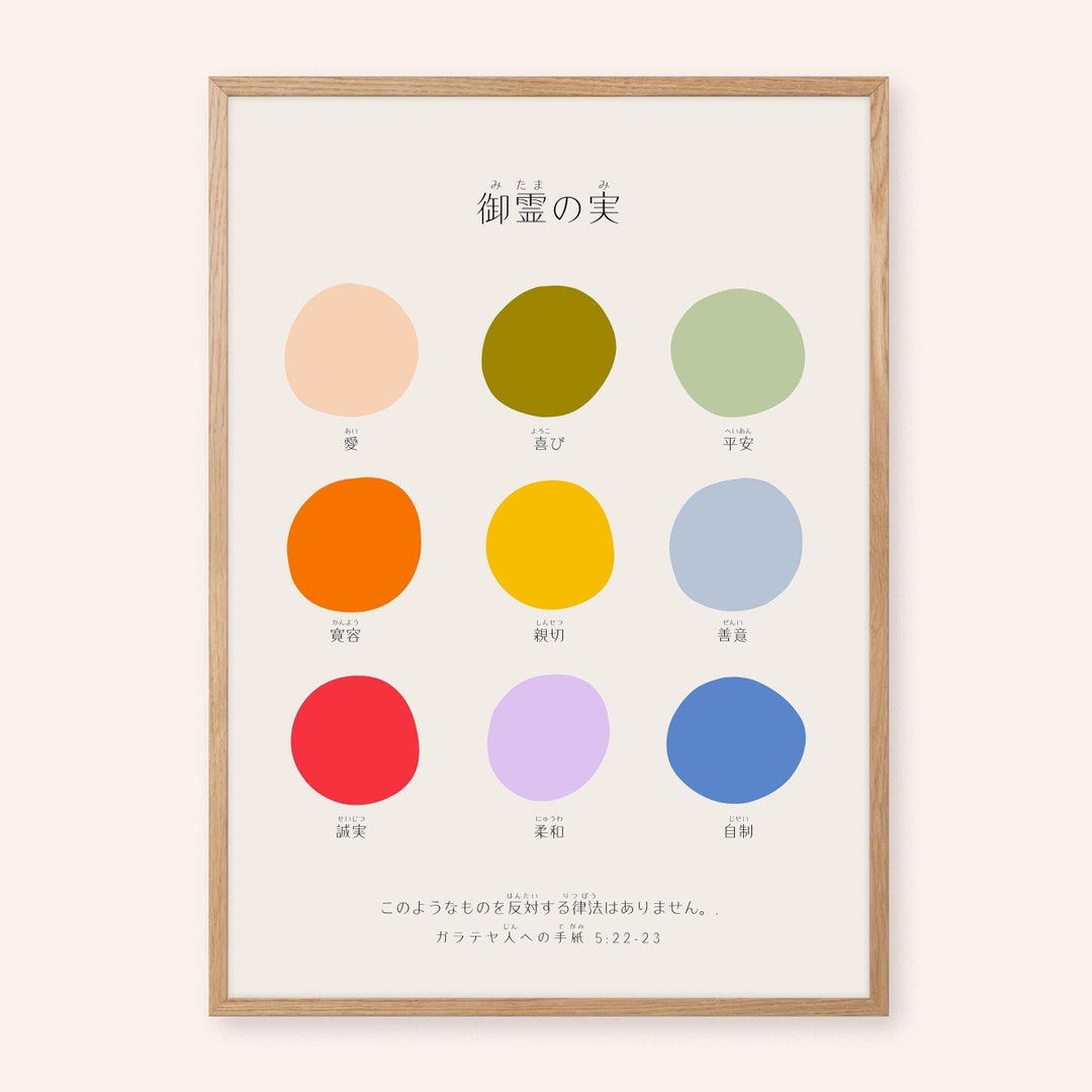 御霊の実 Fruit of the Spirit | Japanese Printable Scripture Wall Art ...