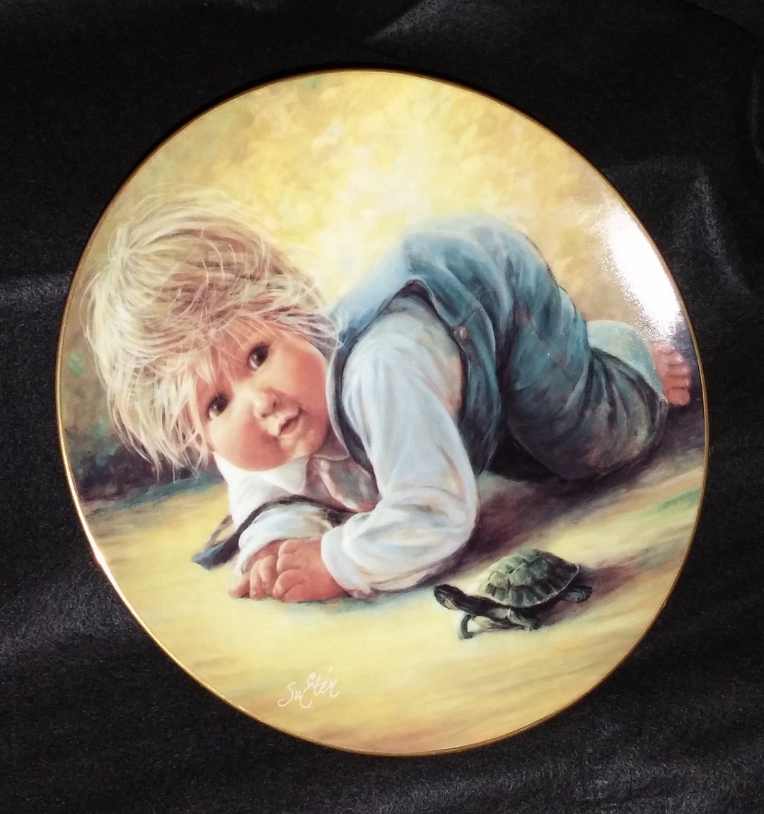 Vintage Fine Porcelain Collectors Plate Playful Memories - Etsy