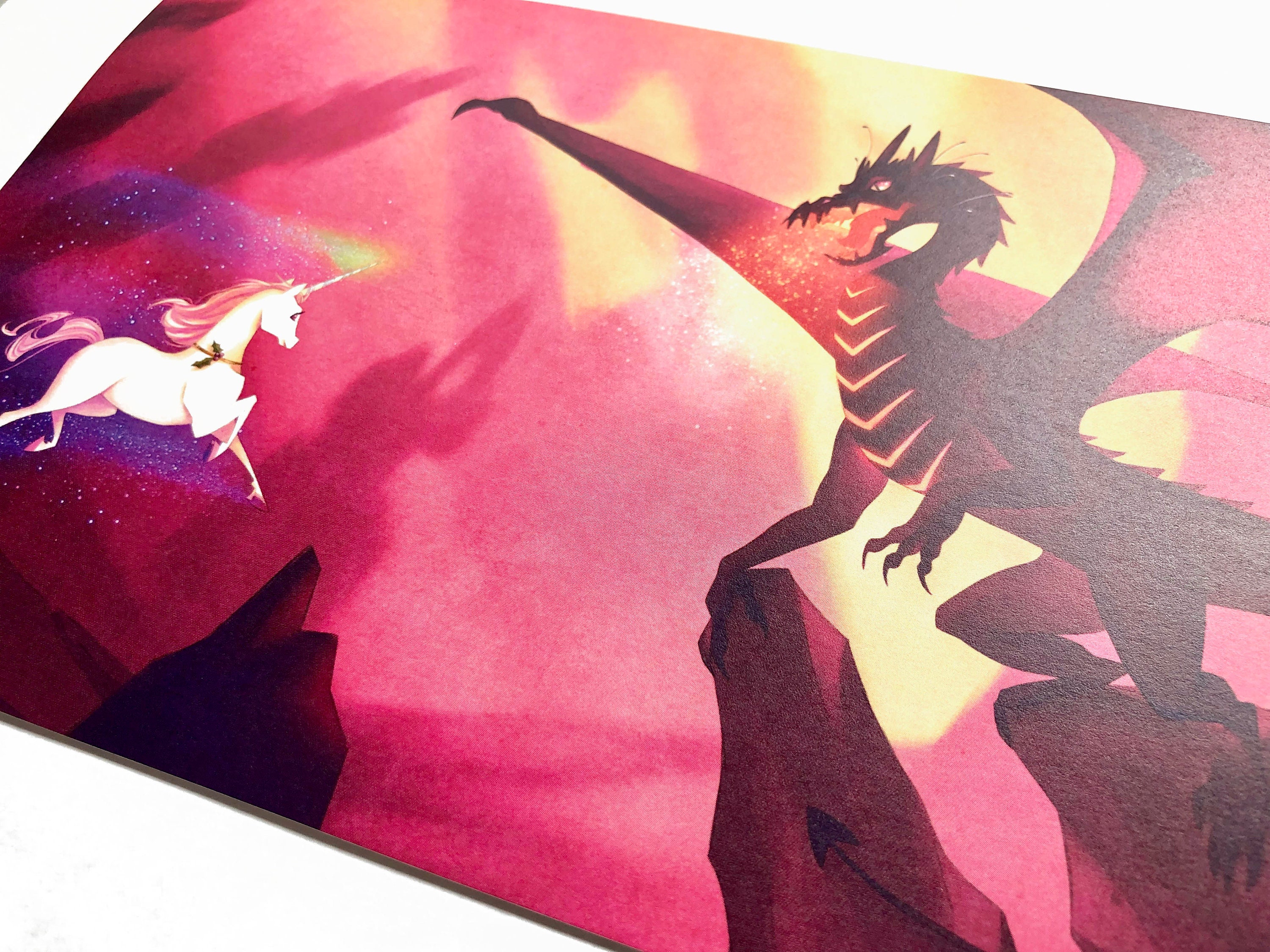 Unicorns And Dragons Fighting