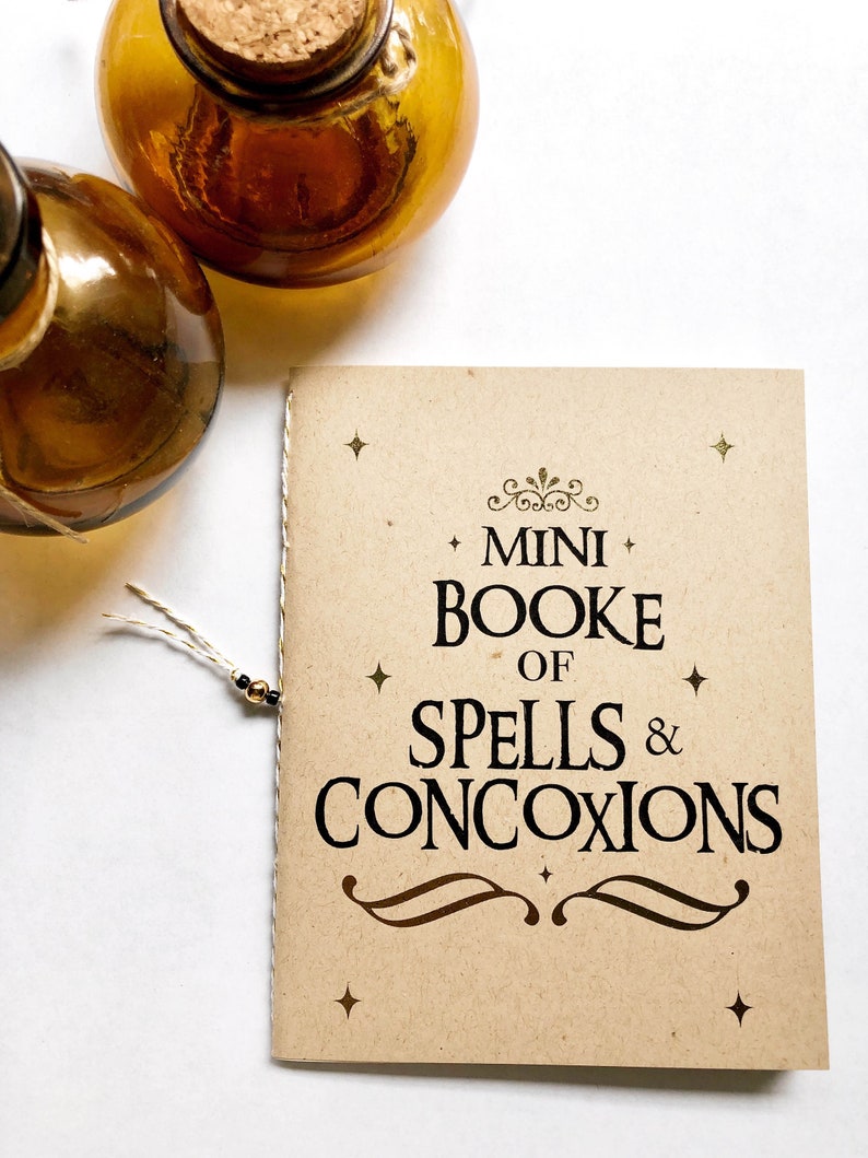 Spellbook Zine - Hand Bound - Mini Booke of Spells & Concoxions - Etsy