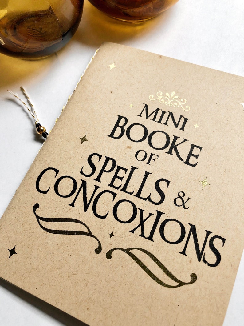 Spellbook Zine - Hand Bound - Mini Booke of Spells & Concoxions - Etsy