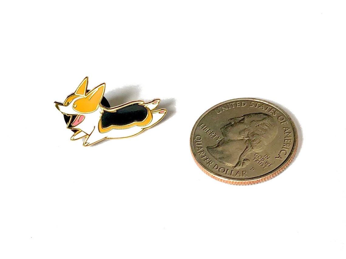 Corgi Enamel Pin Small but Mighty Tiny Pin | Etsy