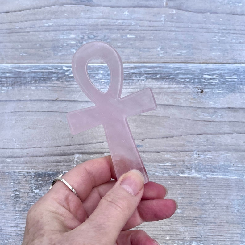 Rose Quartz Ankh. - Etsy