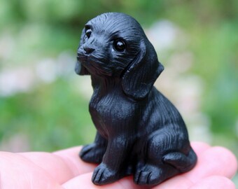Black Obsidian Dog - Etsy