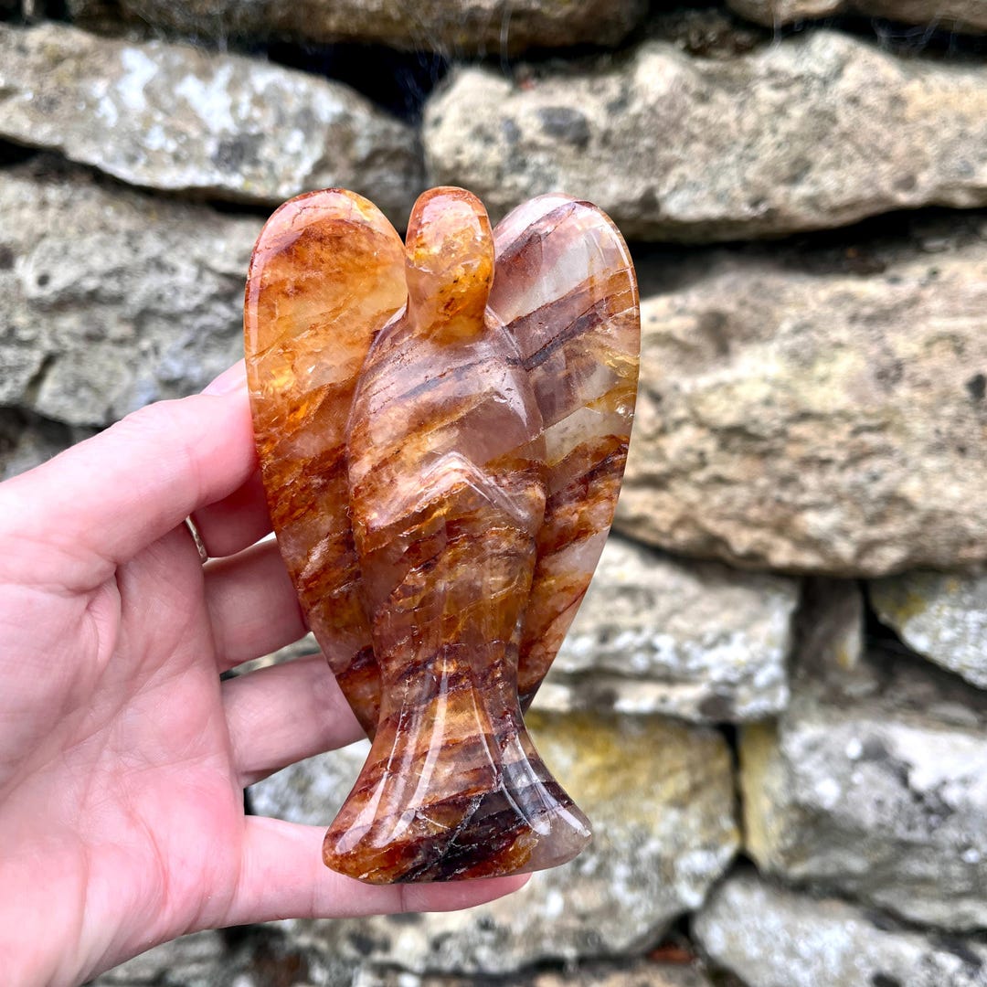Large Golden Healer Angel Statue - Etsy
