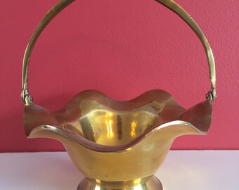 Solid brass basket | Etsy