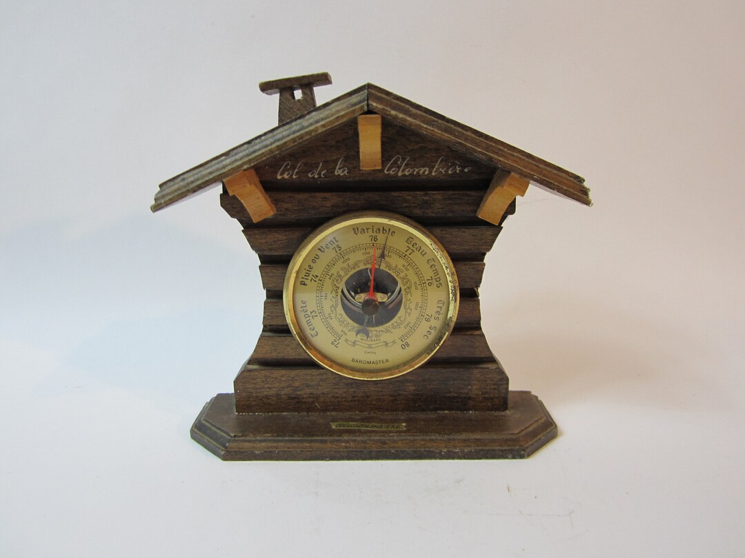 A Lovely Vintage Cottage/house Barometer in Wood and Brass, Made in ...
