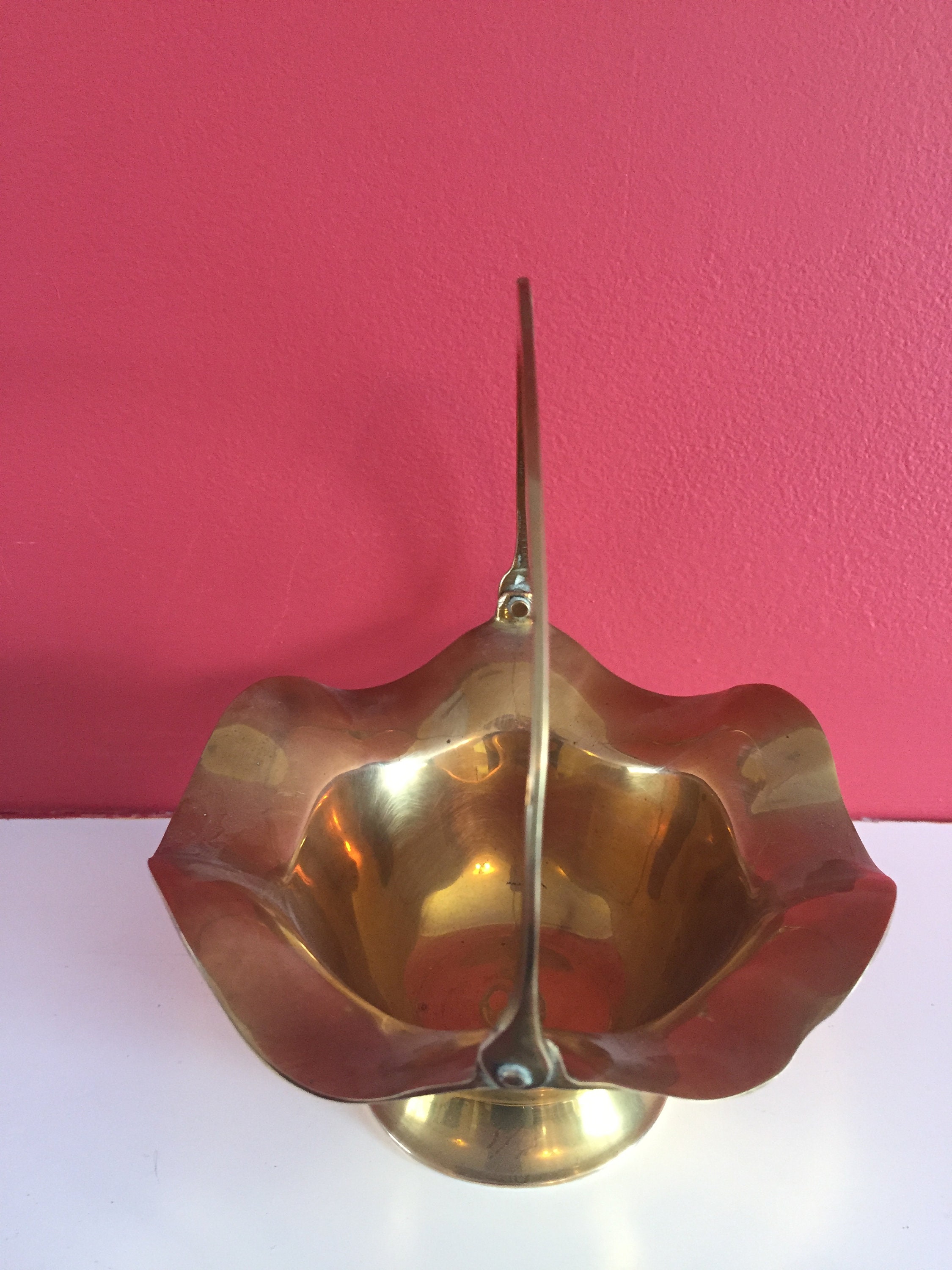 A Lovely Vintage Solid Brass Basket Made in England | Etsy