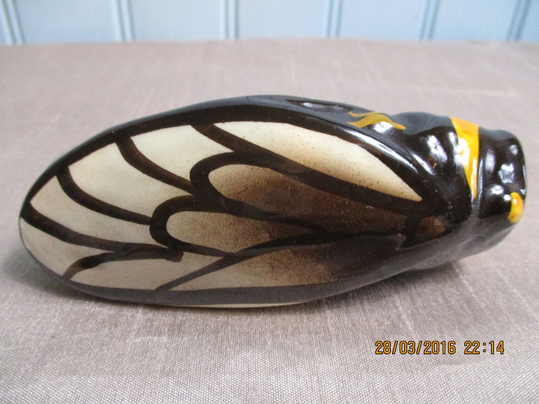 A Lovely Vintage Porcelain/ceramic Wall-mountable Cicada, Made in ...
