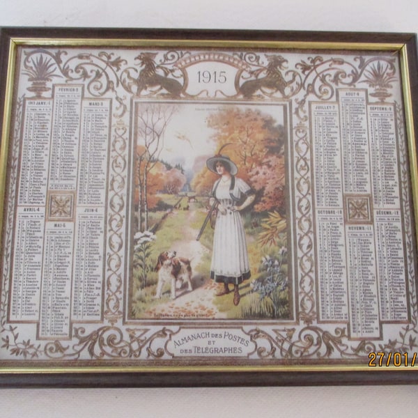 Antique Framed Calendar - Etsy