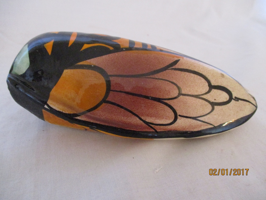 A Lovely Vintage Porcelain/ceramic Wall-mountable Cicada, Made in ...