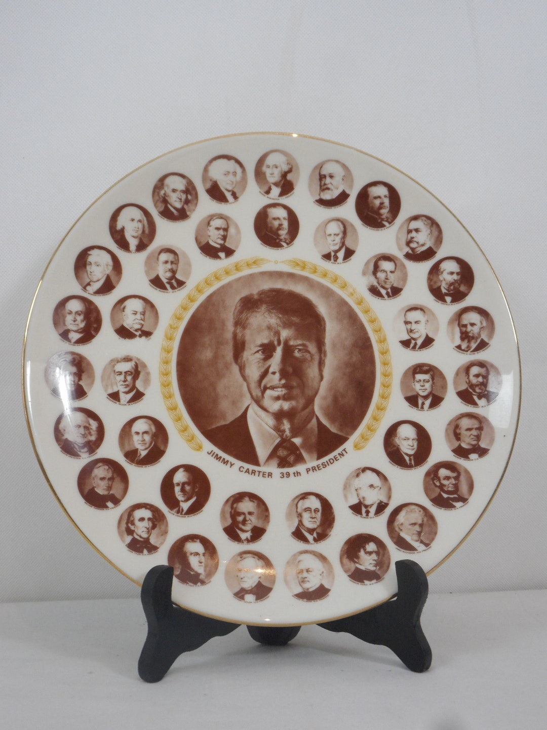 A Charming Vintage Jimmy Carter Porcelain Plate, Stamped - Etsy