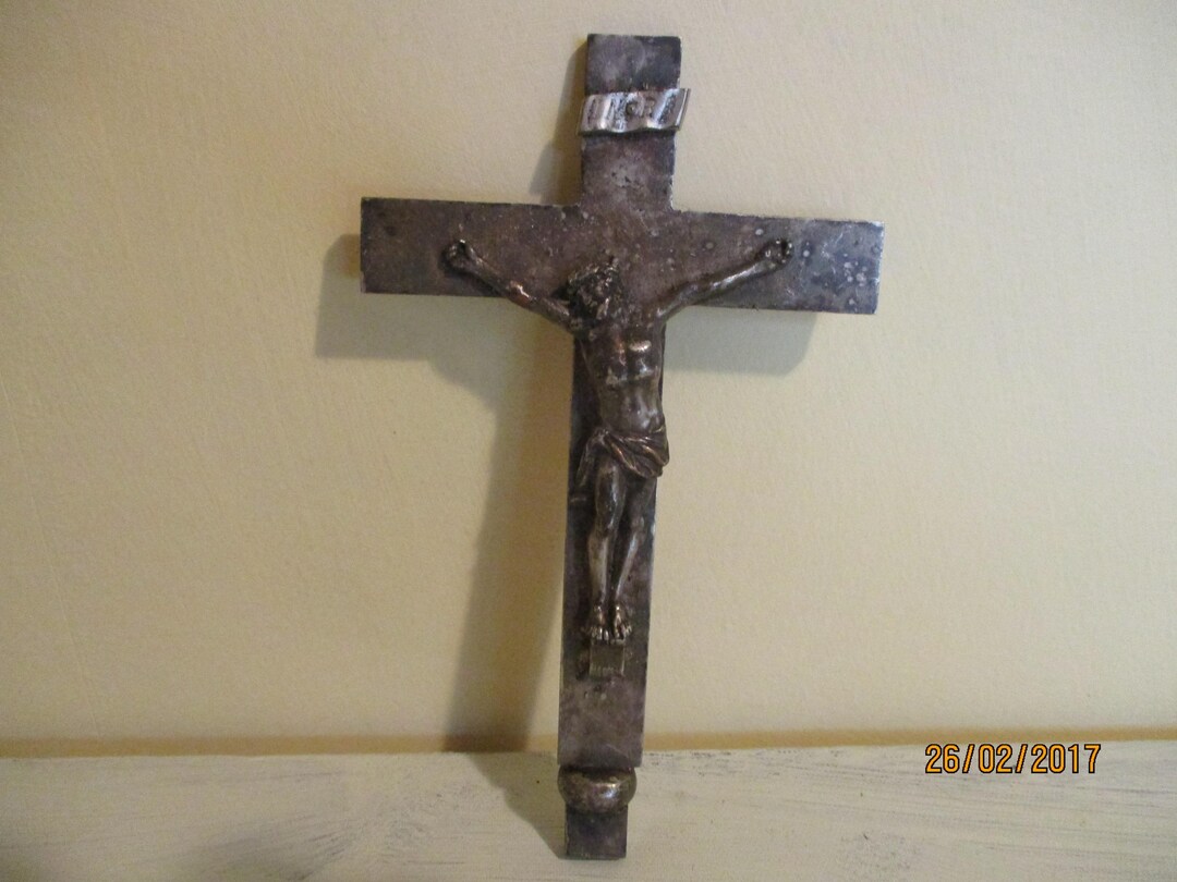 A Lovely Heavy Metal Crucifix/cross/jesus, Made in France - Etsy