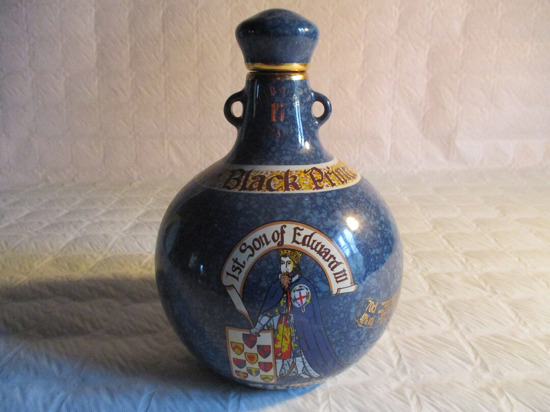 A Vintage Heavy Porcelain Black Princescotch Whiskey/cognac/brandy/wine ...