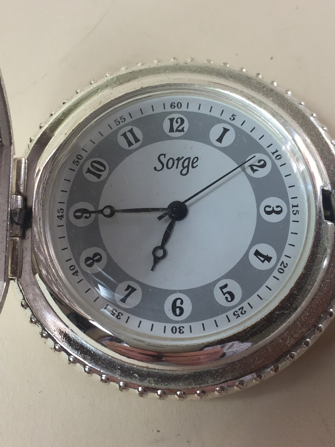 A Stunning Vintage Sorge Chrome/steel Pocket/fob-watch Made | Etsy