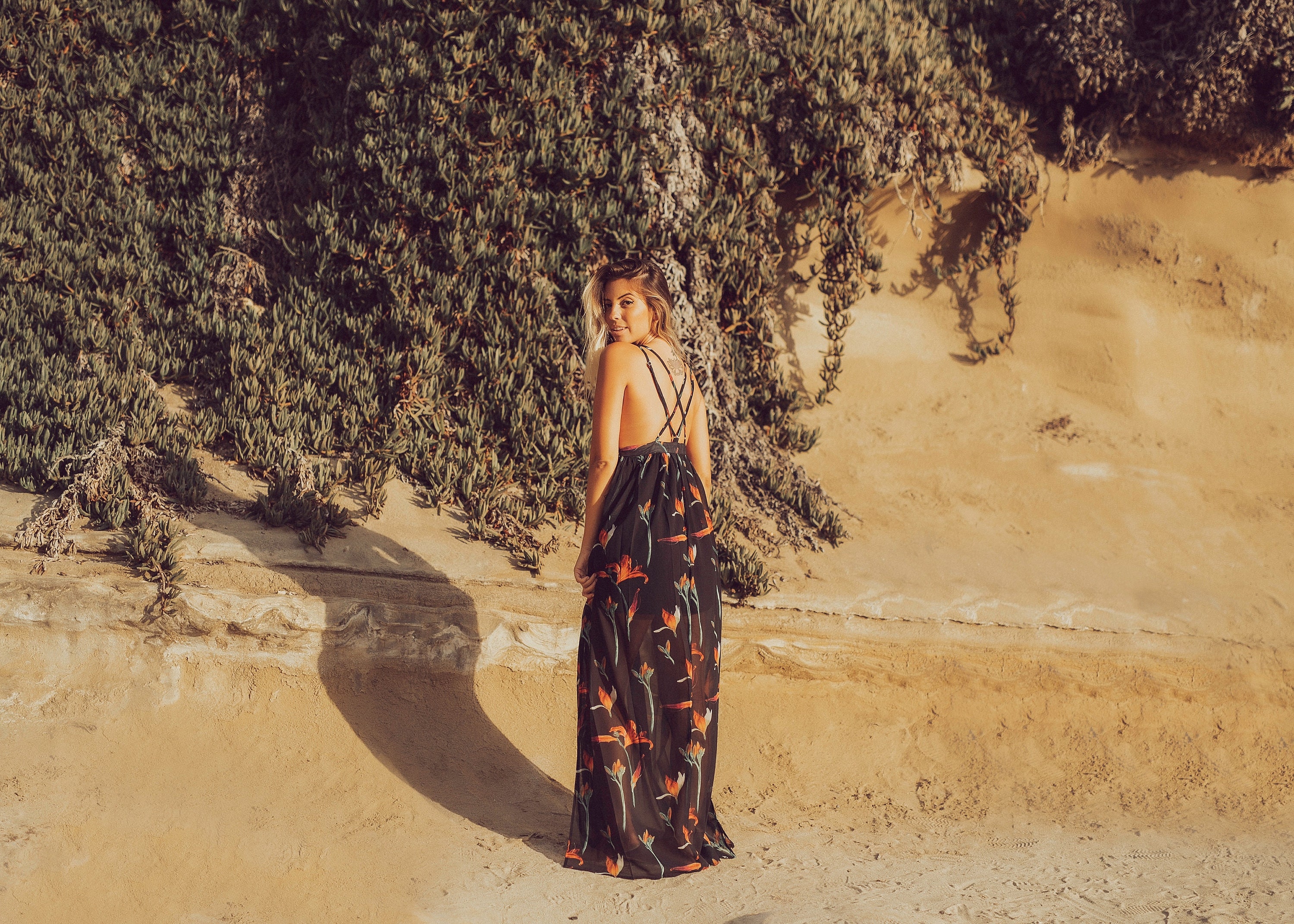 Floral Print Maxi Long Beach Dress Cocktail Prom Club Dress - Etsy