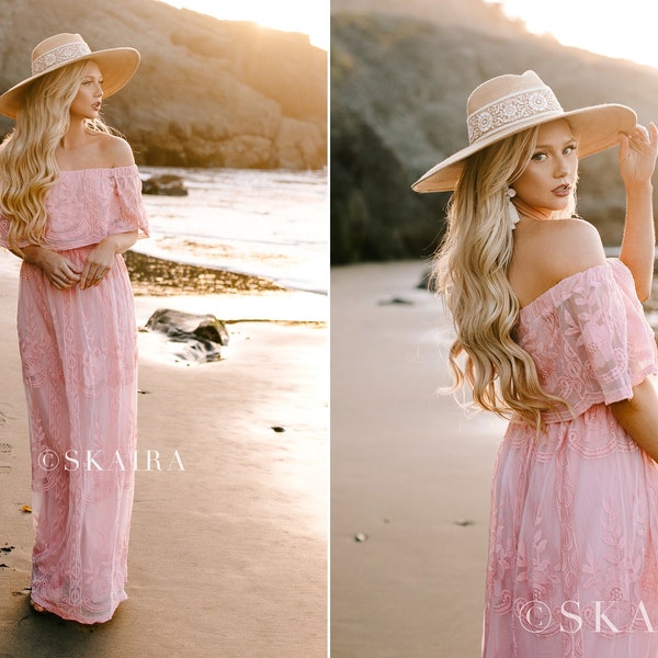 Pink Bohemian Dress - Etsy