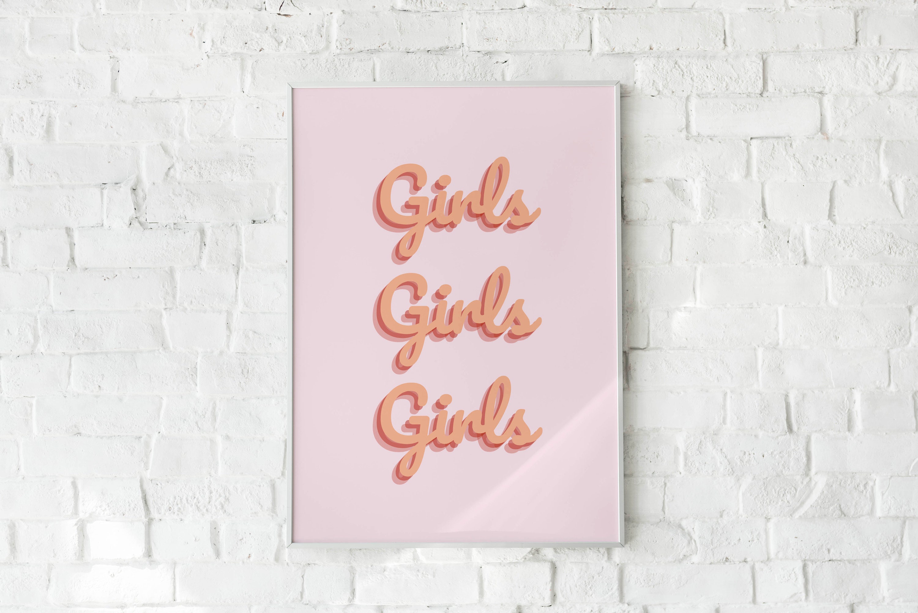 Girls Digital Poster Print for the Modern Nursery and Kids Bedroom ...