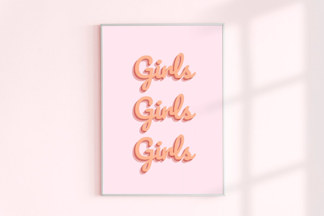 Girls Digital Poster Print for the Modern Nursery and Kids Bedroom ...