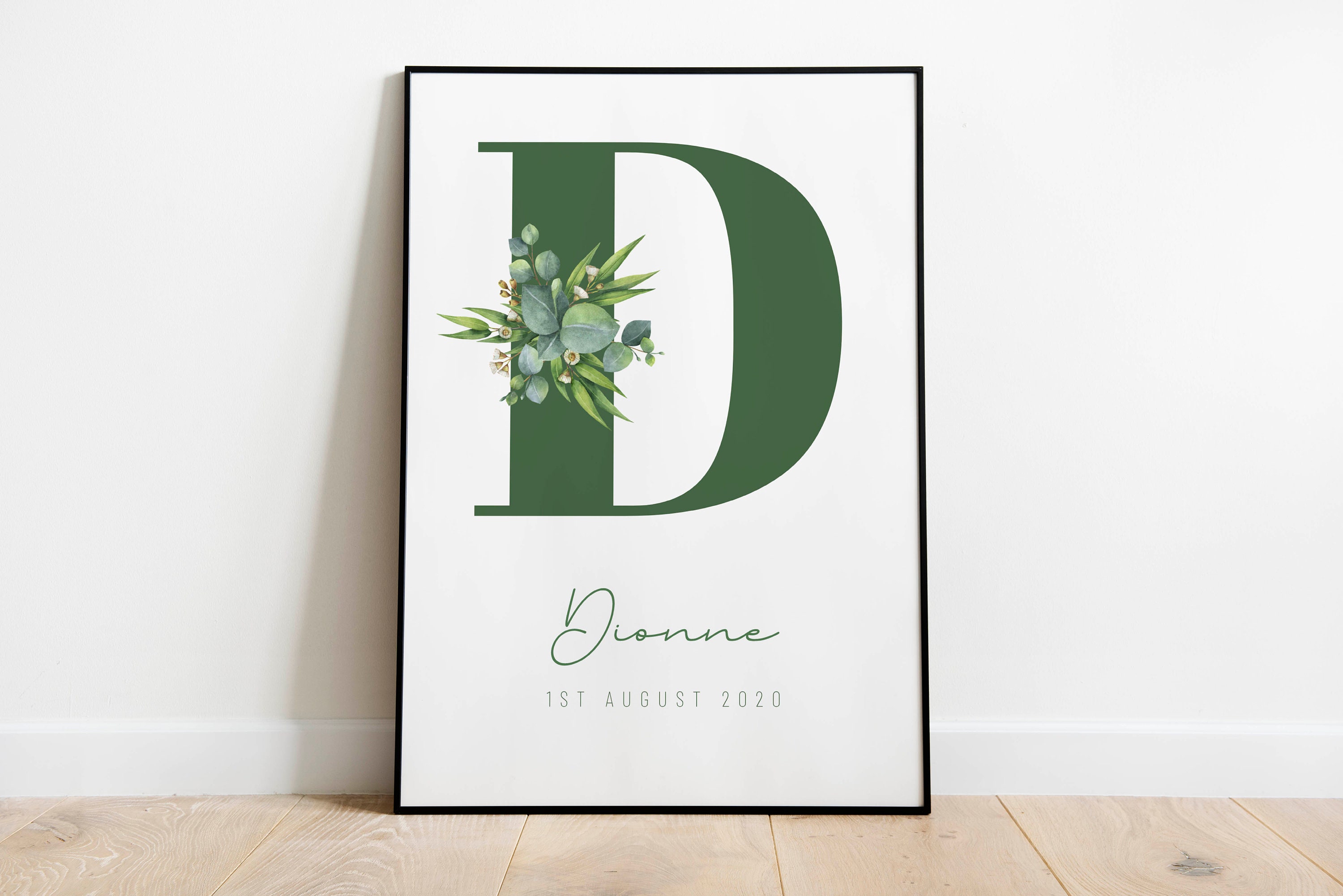 Personalised Initial Name Digital Print. Instant Download - Etsy