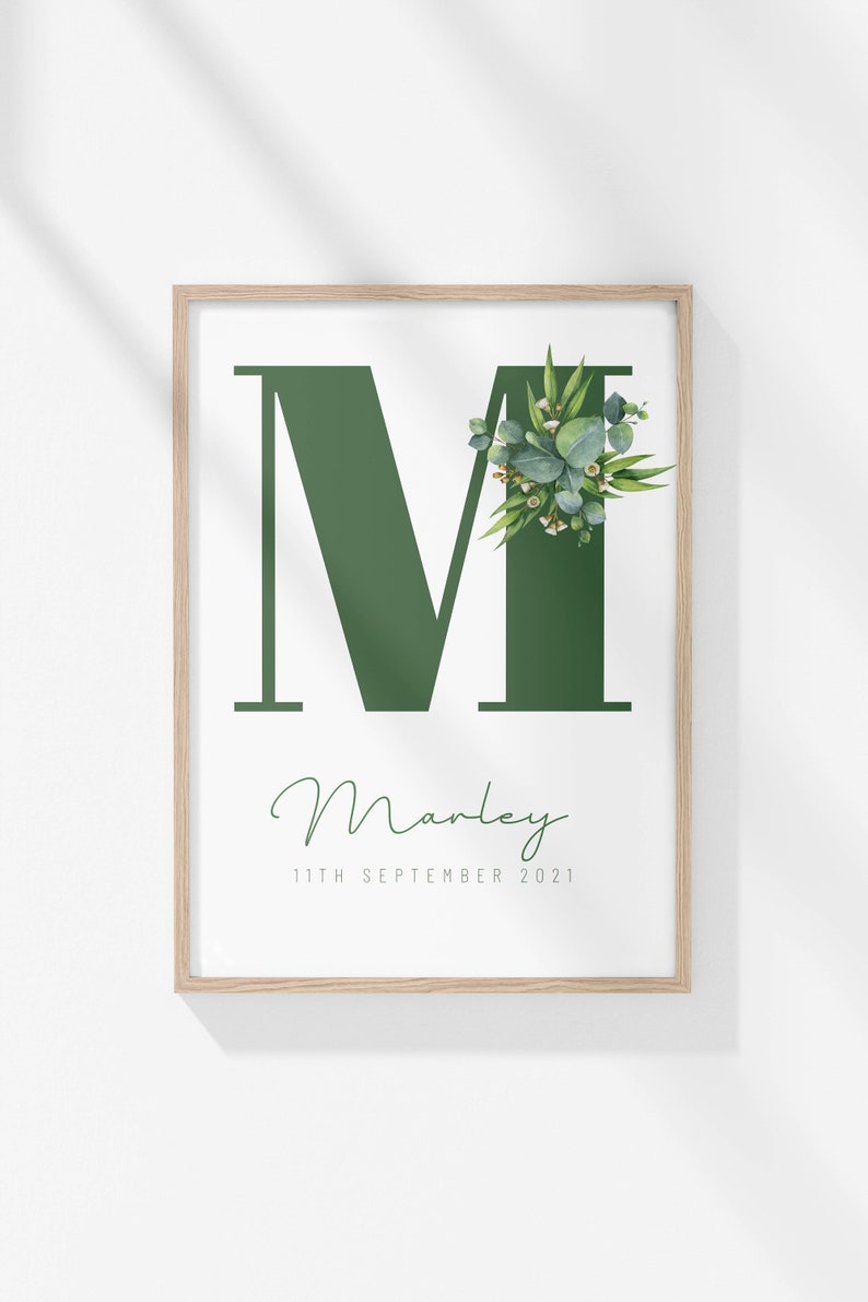 Personalised Initial Name Digital Print. Instant Download - Etsy