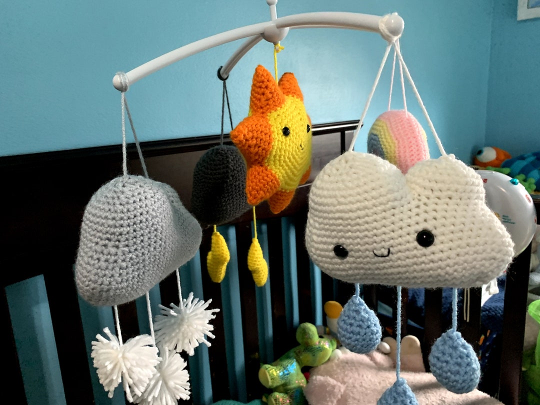 Crochet Baby Crib Mobile - Weather Friends - Etsy