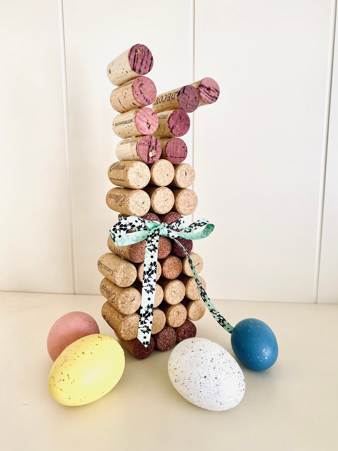 Cork Bunny Easter Bunny Easter Decor Spring Craft | Etsy