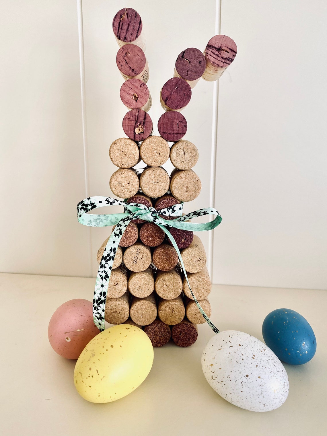 Cork Bunny Easter Bunny Easter Decor Spring Craft | Etsy