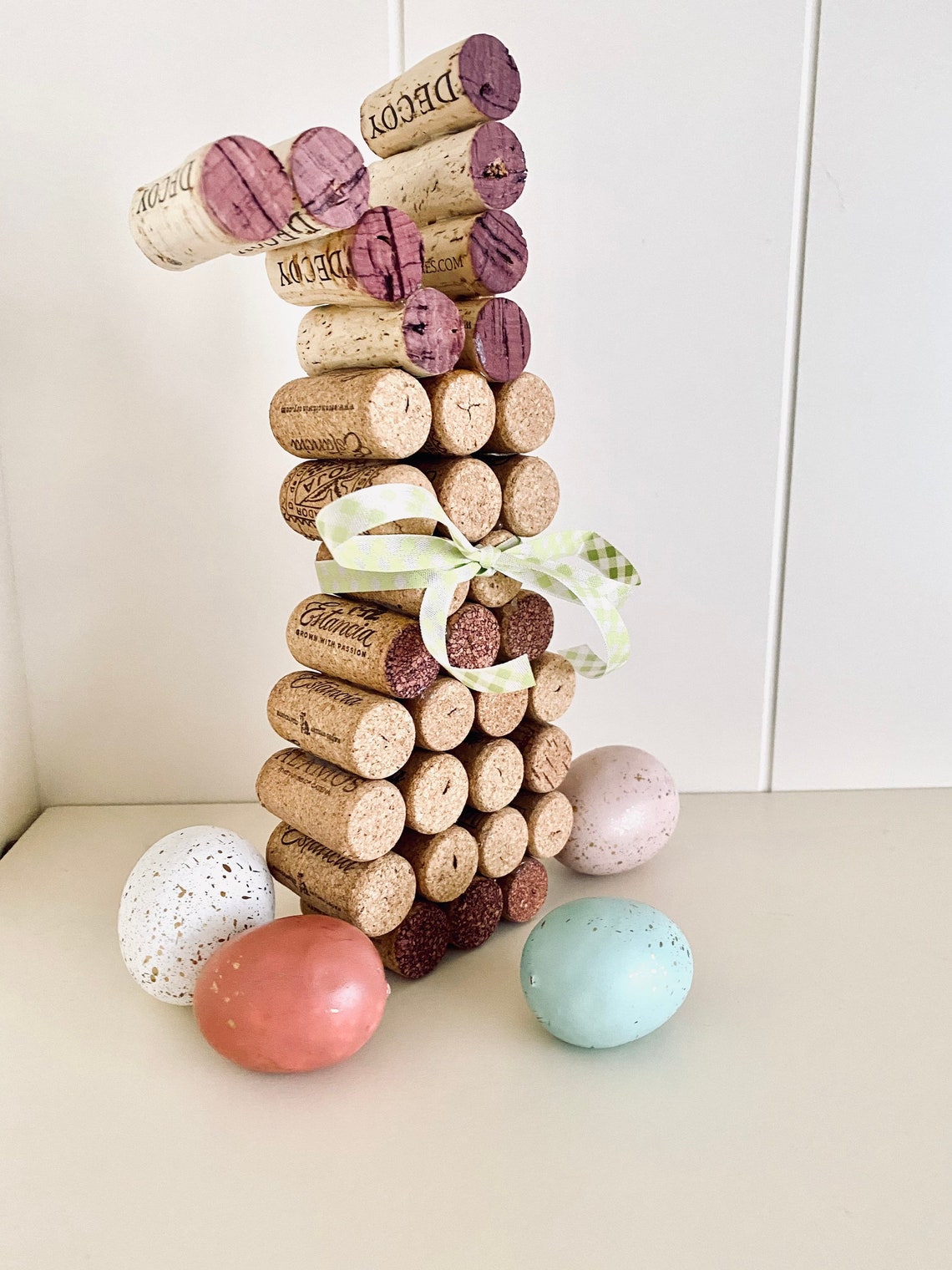 Cork Bunny Easter Bunny Easter Decor Spring Craft | Etsy