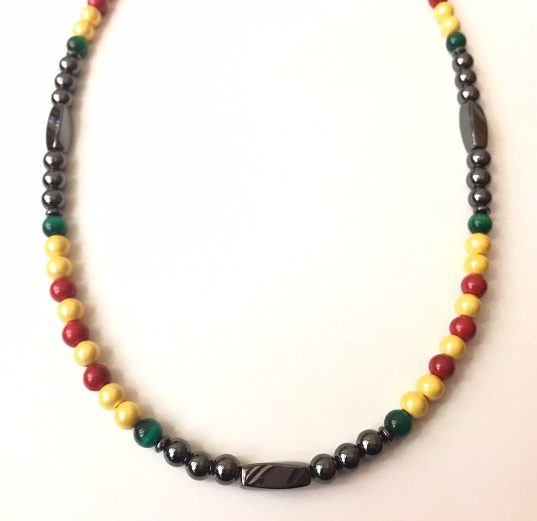 Magnetic Hematite Therapy Vietnam War Ribbon Necklace Strong - Etsy
