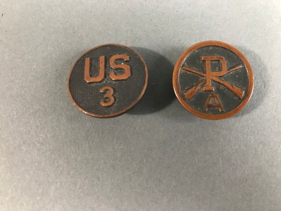 WWI Pioneer Infantry Collar Disks: Massachusetts Company A - Etsy