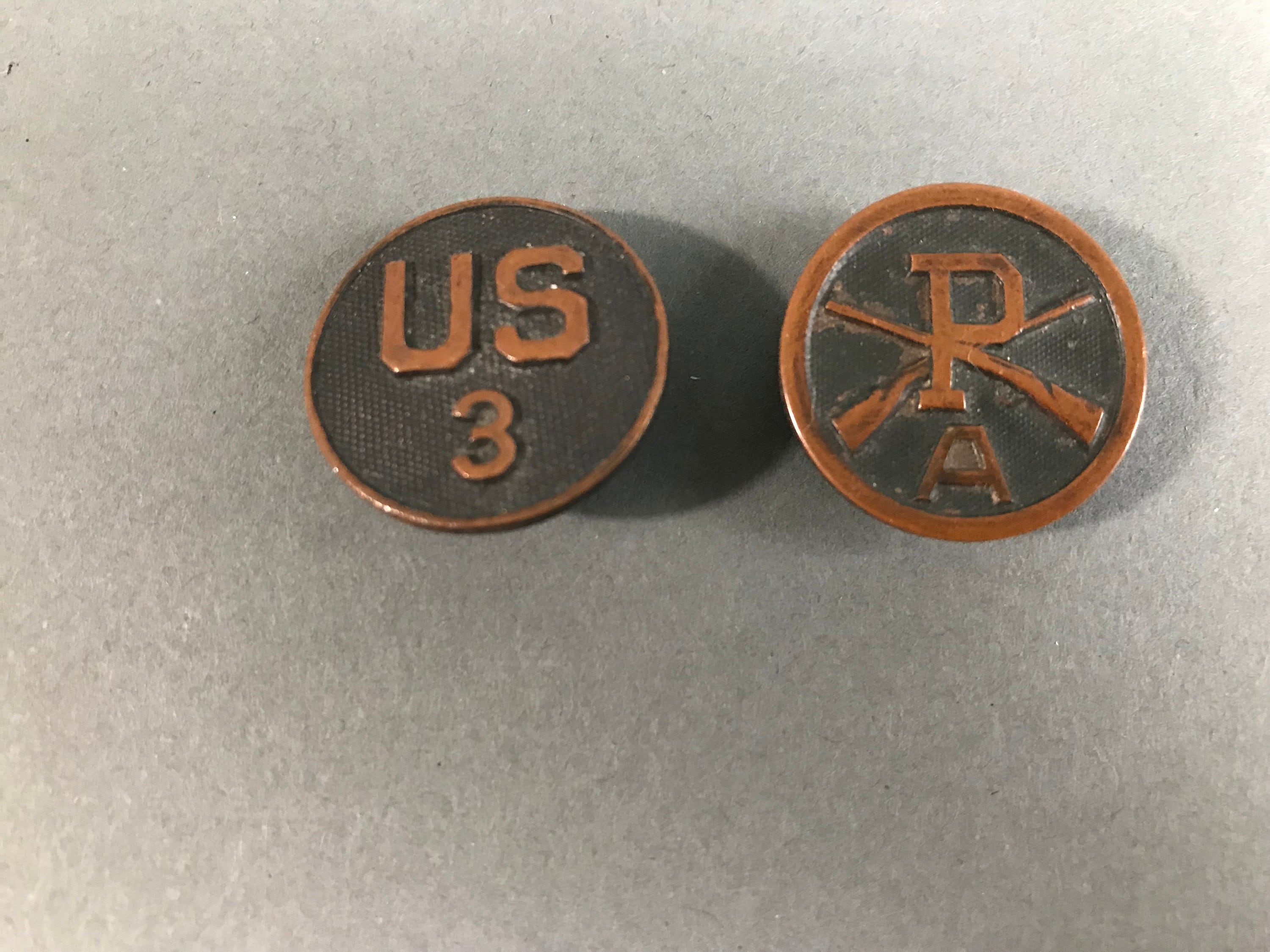 WWI Pioneer Infantry Collar Disks: Massachusetts Company A World War ...