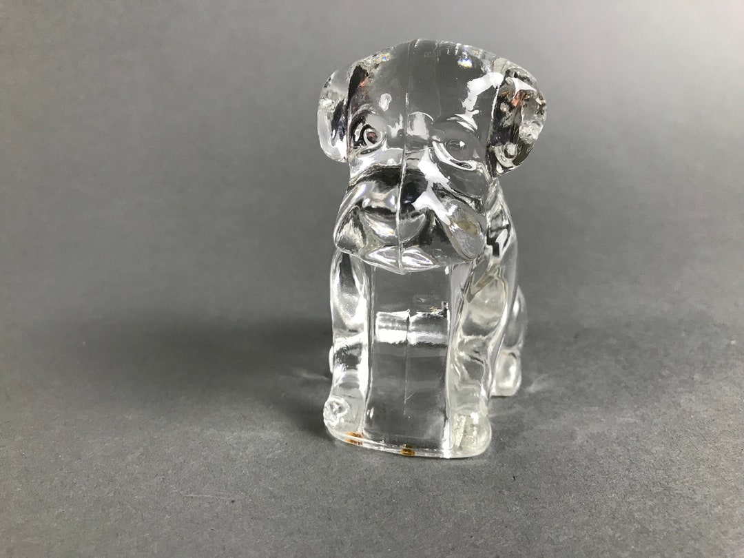 Vintage Clear Glass Puppy Dog Candy Holder: 1940s - Etsy