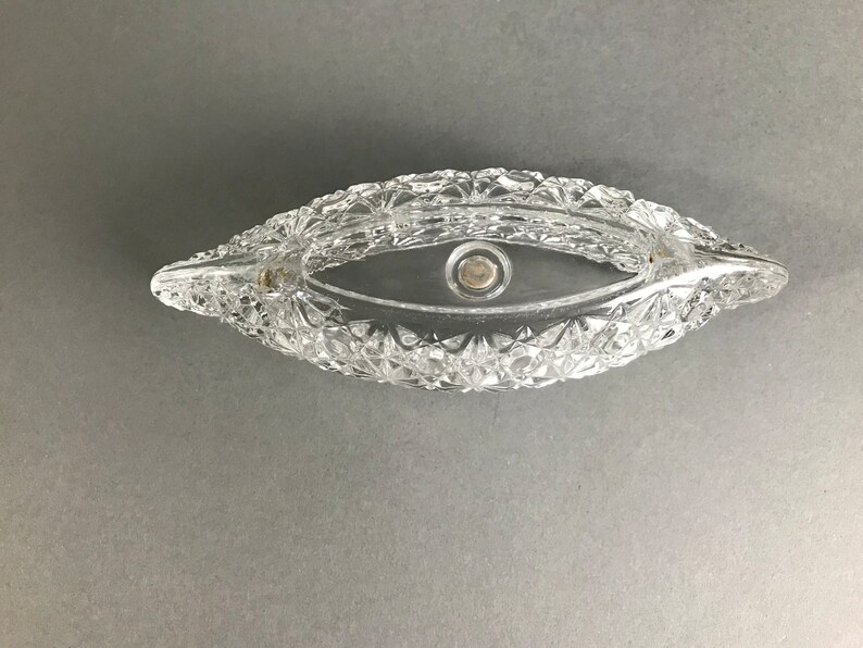 Vintage Crystal Canoe Fenton Daisy & Button Pressed Glass - Etsy
