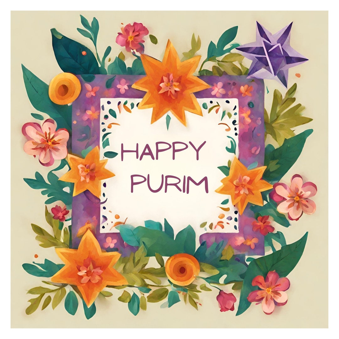 Happy Purim Printable Greeting Cards, Gift Tag - Etsy